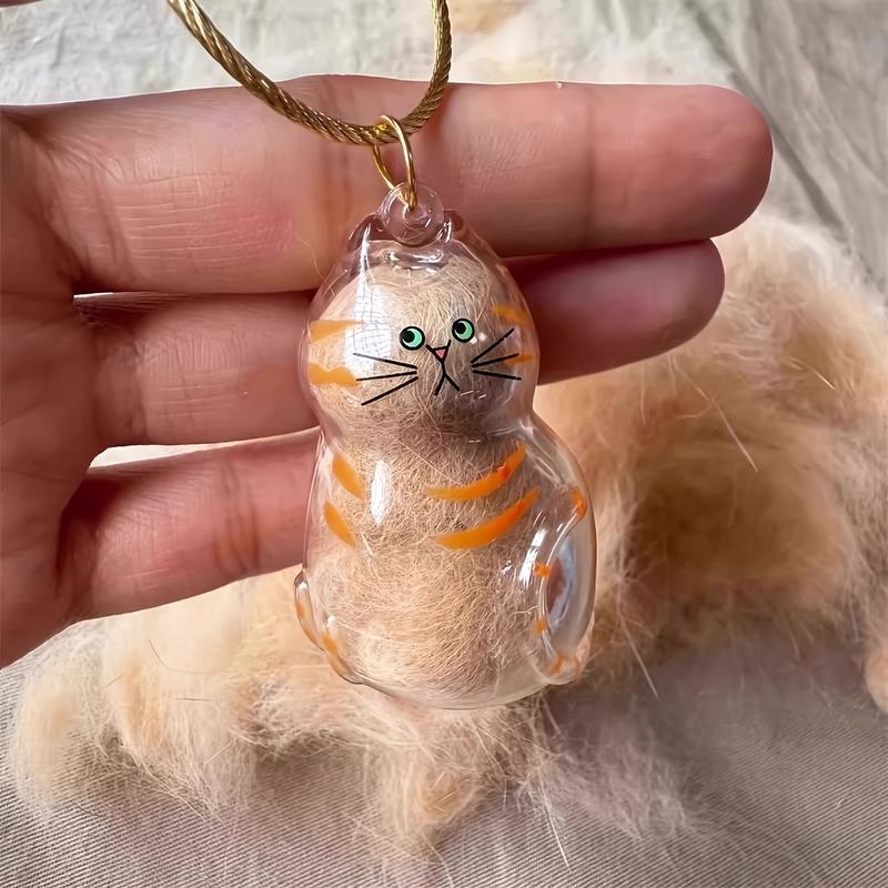 查看[1 Pc Cat Hair Collection Box Hanging Capsule Cute Cat Shaped Sealed ...