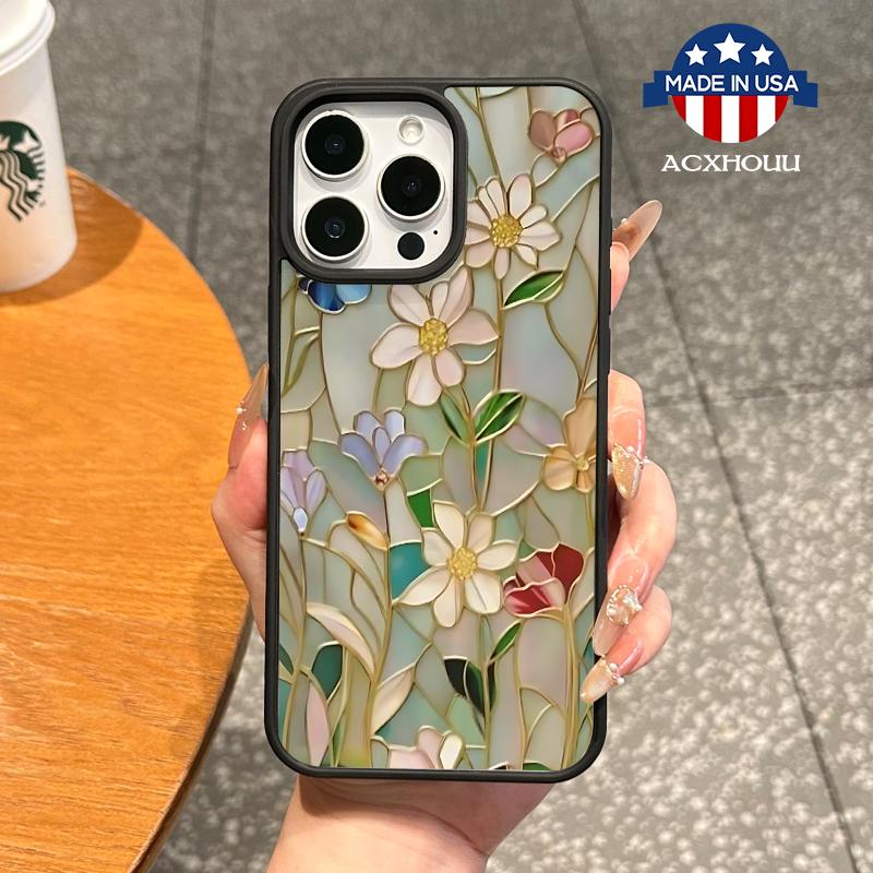 Premium Magnetic Case for iPhone11/12/13/14/15/16/promax Stained glass ...