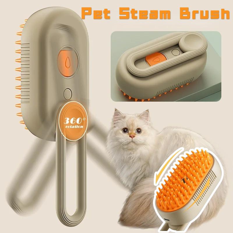 Steam Spray Dog Cat Combs 3 In 1 Electric Cat Steam Brush Steamy Dog ...
