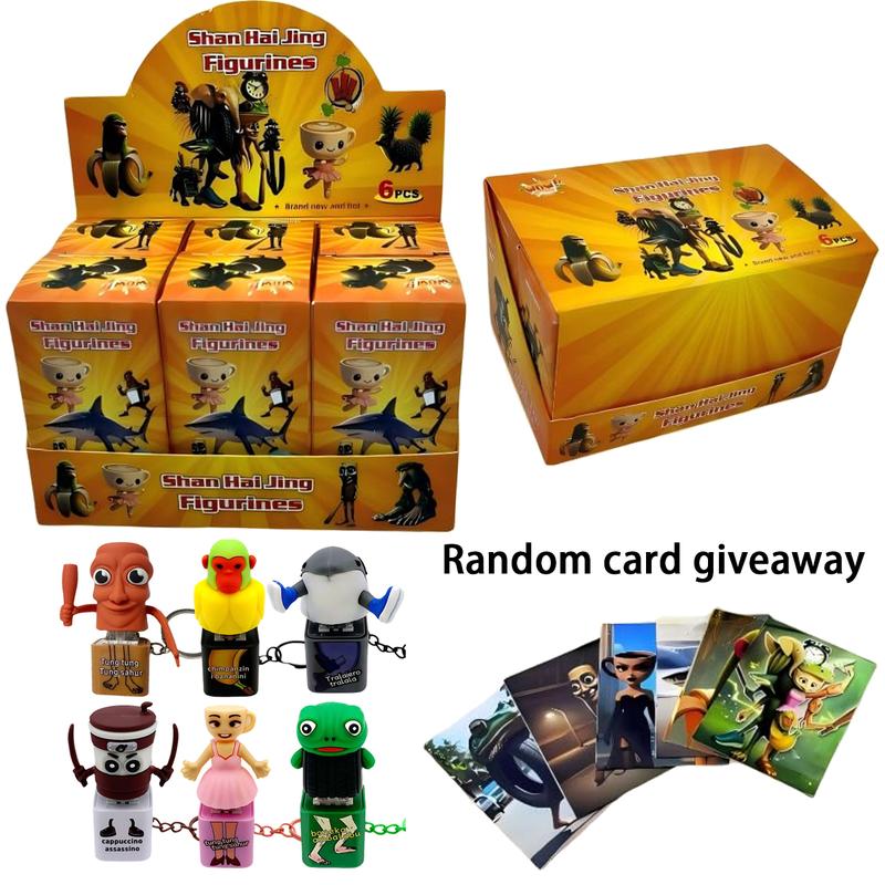 查看[6 Pack Funny Italian Brainrot Blind Box Fidget diy Toy Keychain ...