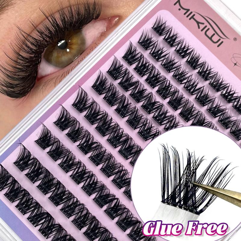 查看[MIKIWI D Curl 110PCS Lash Clusters Wispy Glue Free Eyelash ...