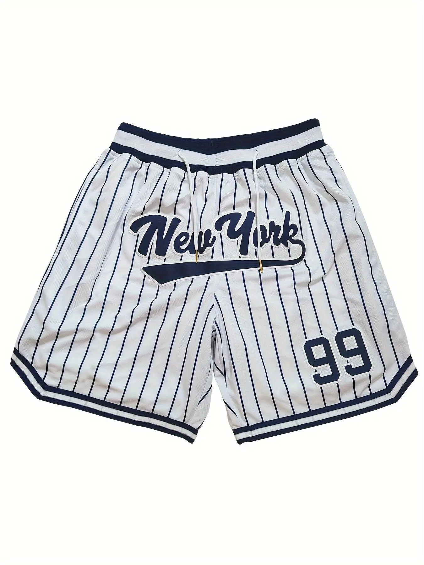 Men's Letter Embroidery Baseball Shorts, Casual Breathable Quick Drying ...