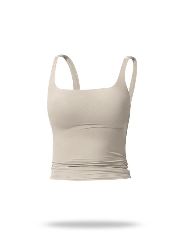 查看[Women's Solid Color Sports Tank Top, Casual Comfy Breathable ...