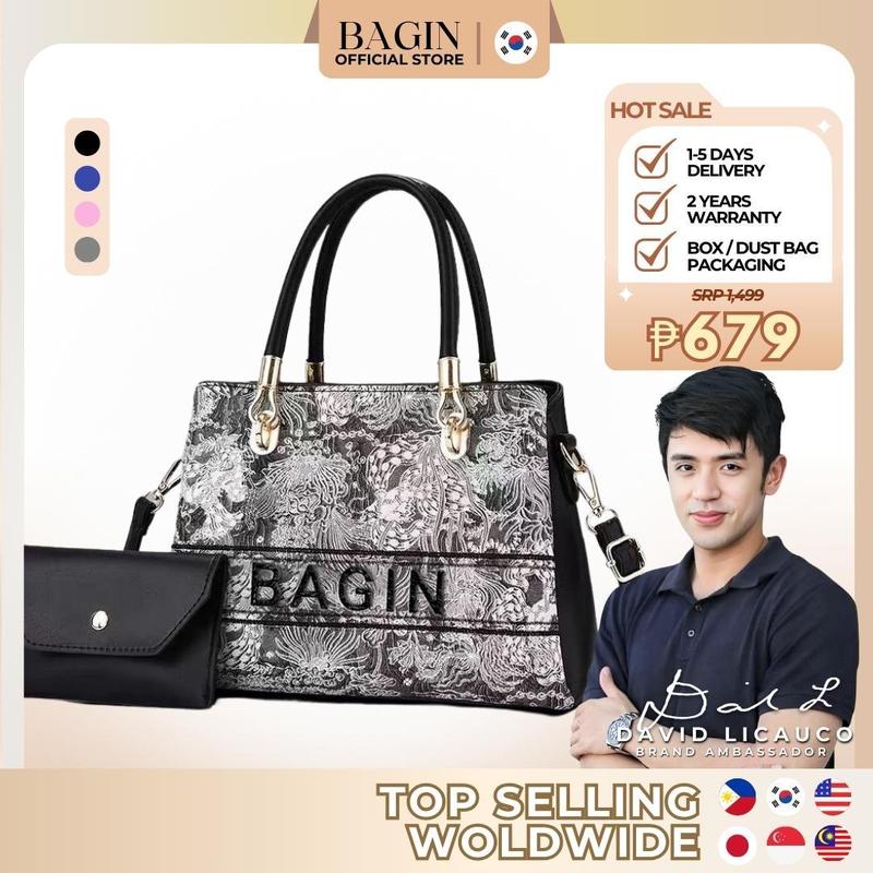 查看[[Bagin-live] COD Flower Embroidery Handbag Set, Elegant Tote Bag ...