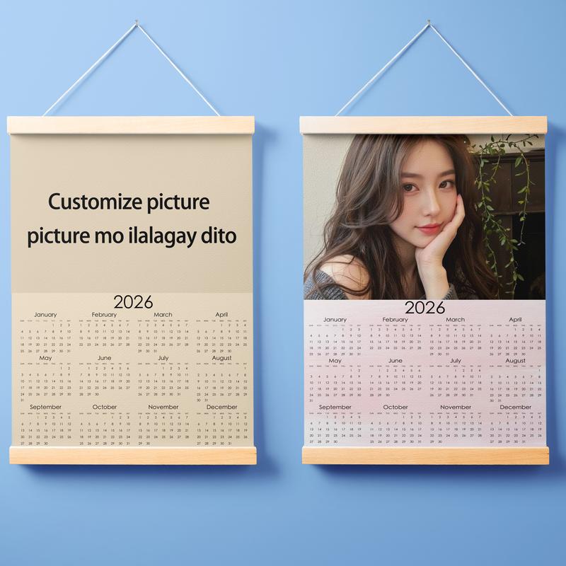 查看[2026 calendar, solid wood mural calendar. Hanging scroll calendar ...