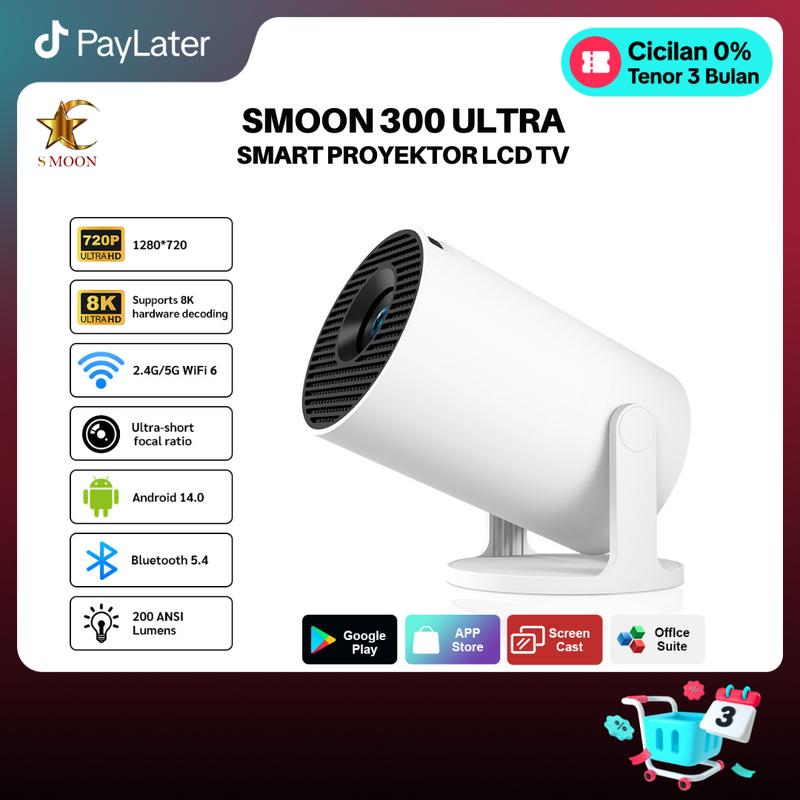 查看[SMOON 300 New - Smart Projector LCD TV-Proyektor Pintar - 200 ANSI ...