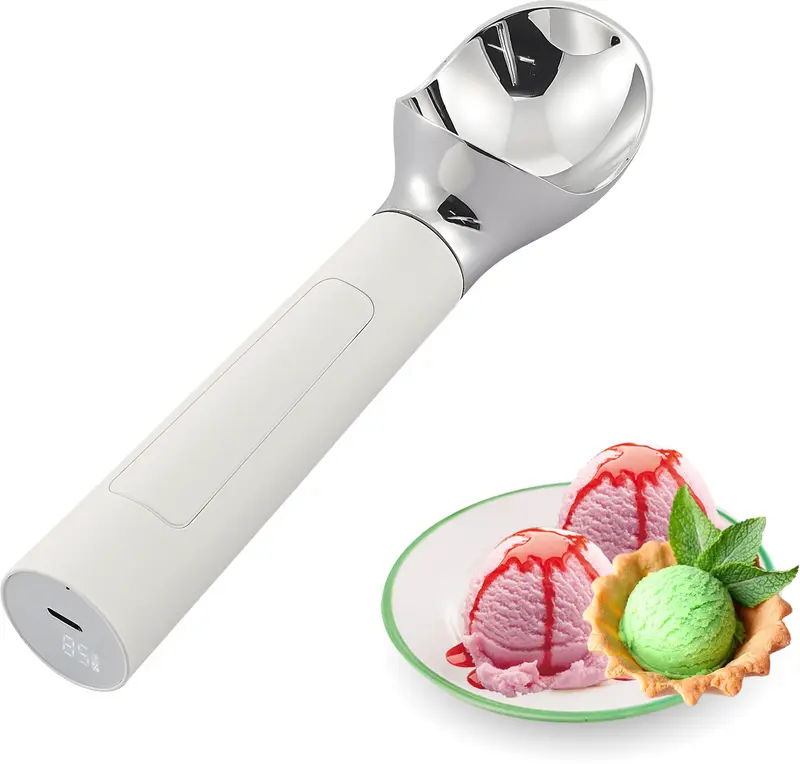 Heated Ice Cream Scoop Rechargeable Battery Electric Ice Cream Scooper ...