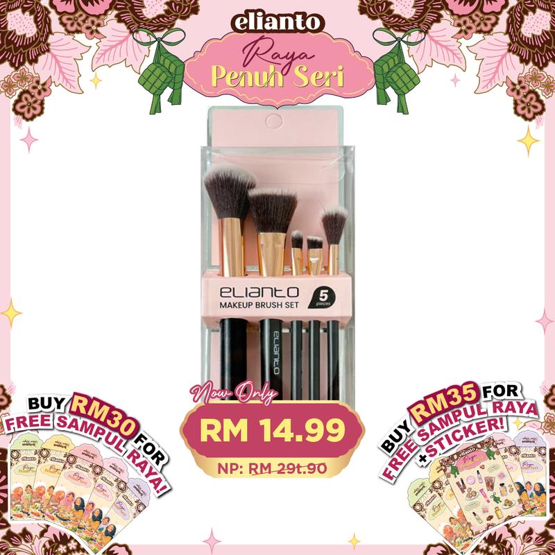 elianto Makeup Brush set 5 in 1( travel brush set, TikTok爆款商品分析 - GMV ...