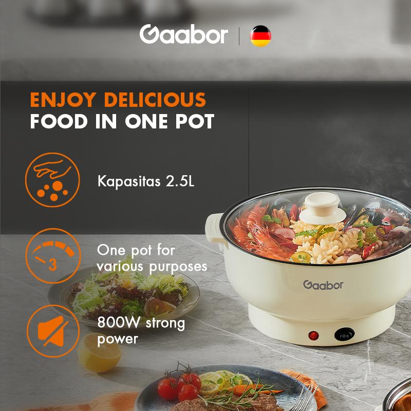 Gweich x Gaabor Multifunctional Electric Pot Non Stick 800W | TikTok ...