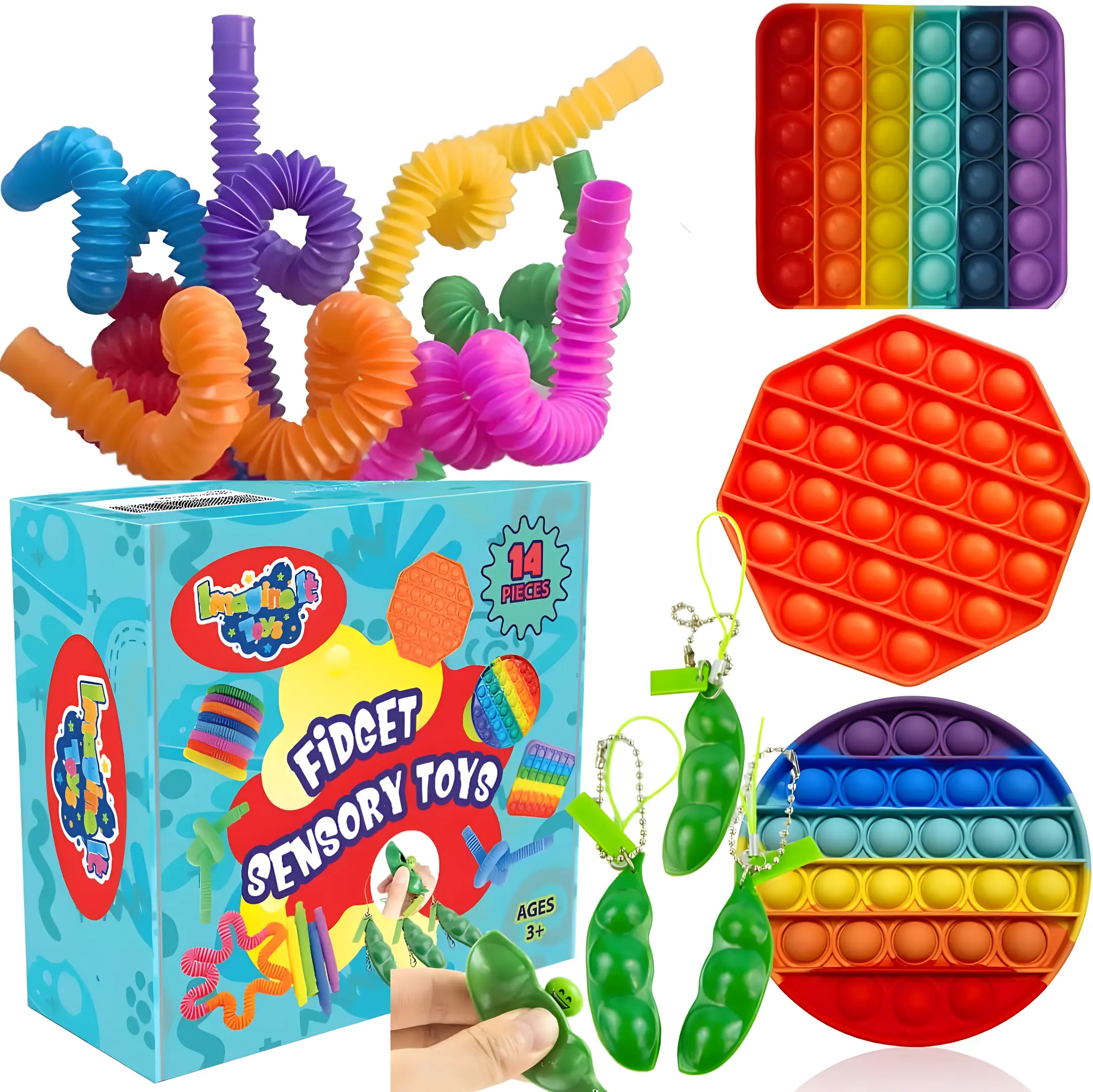 Fidgets Packs 14 pcs, 3 Bubble Popper Toys, 3 Peap TikTok爆款商品分析 - GMV ...