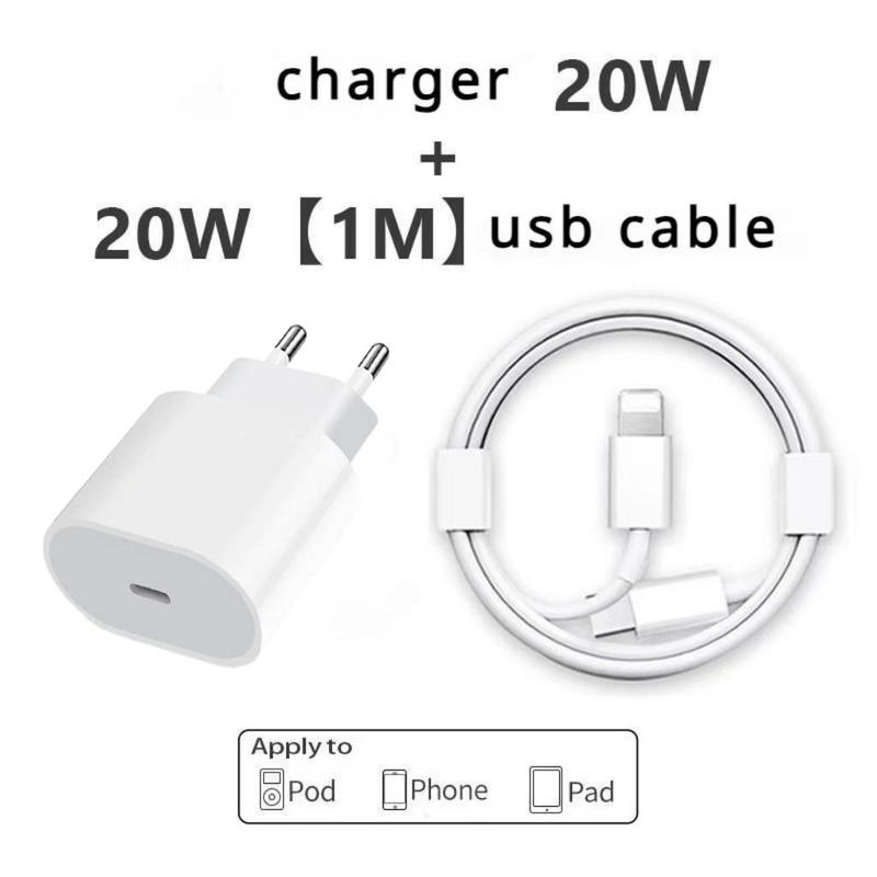 [Garansi 3 Tahun] Kabel Lightning type-c charging set Daya iPH Pengisian Cepat 20w 35W Set ...