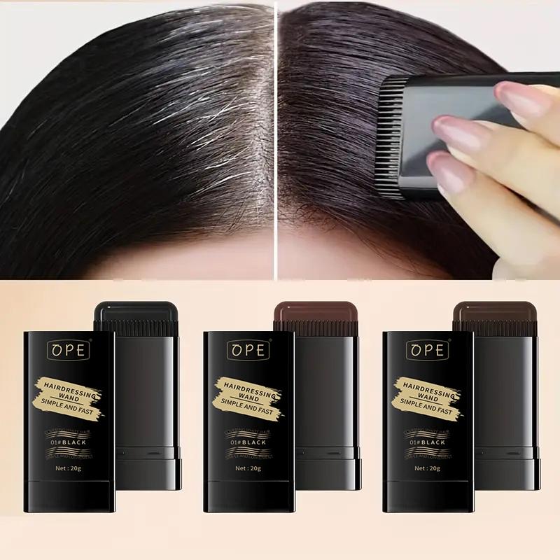 Portable hair dye stick (with brush), designed in three colors suitable ...