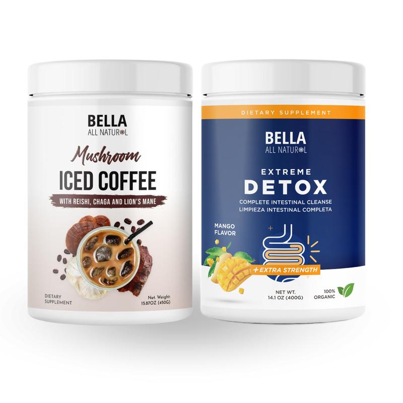 Bella All Natural Mushroom Iced Coffee and Colon Cleanse Mango | TikTok ...