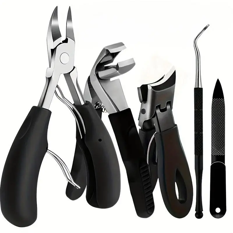 查看[Professional Nail Clipper Set, 5pcs/set Stainless Steel Manicure Kit ...