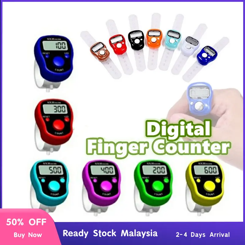 Electronic Manual Counter LED ight light Counter Mini Ring Electronic ...