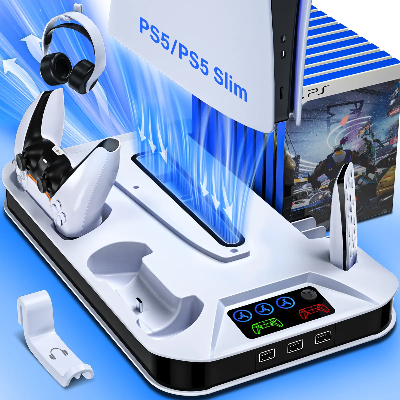 查看[ZRZLMVP Cooling Stand with Controller Charging Station for PS5 Slim ...