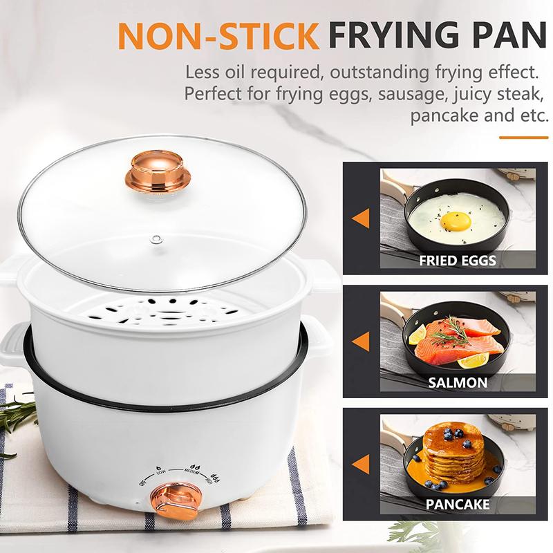 COD OOKAS 4L electric cooking nonstick multi-purpose pan 26cm large diameter electric frying pan ...