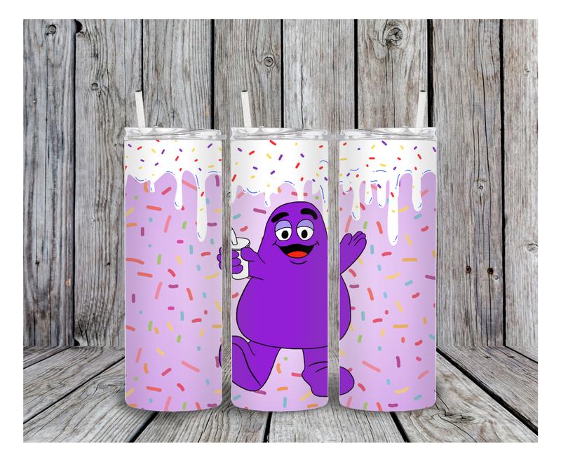 Grimace Birthday Milkshake Insulated Stainless Steel Tumbler with Lid ...