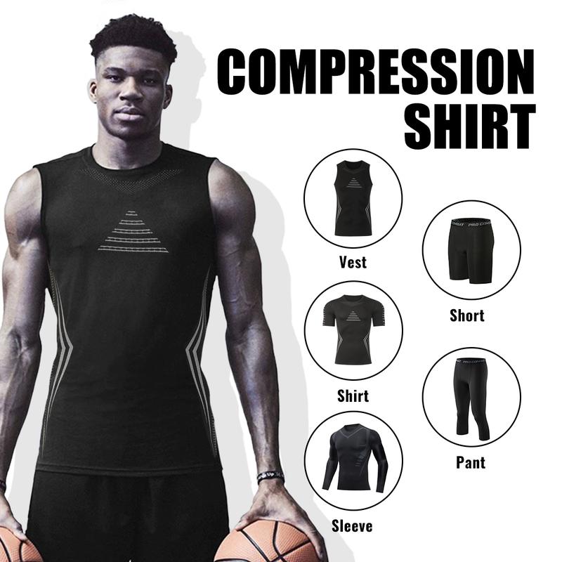 查看 FICOOL Men's Basketball Sports T-Shirt, Drifit Compression Sando for ...