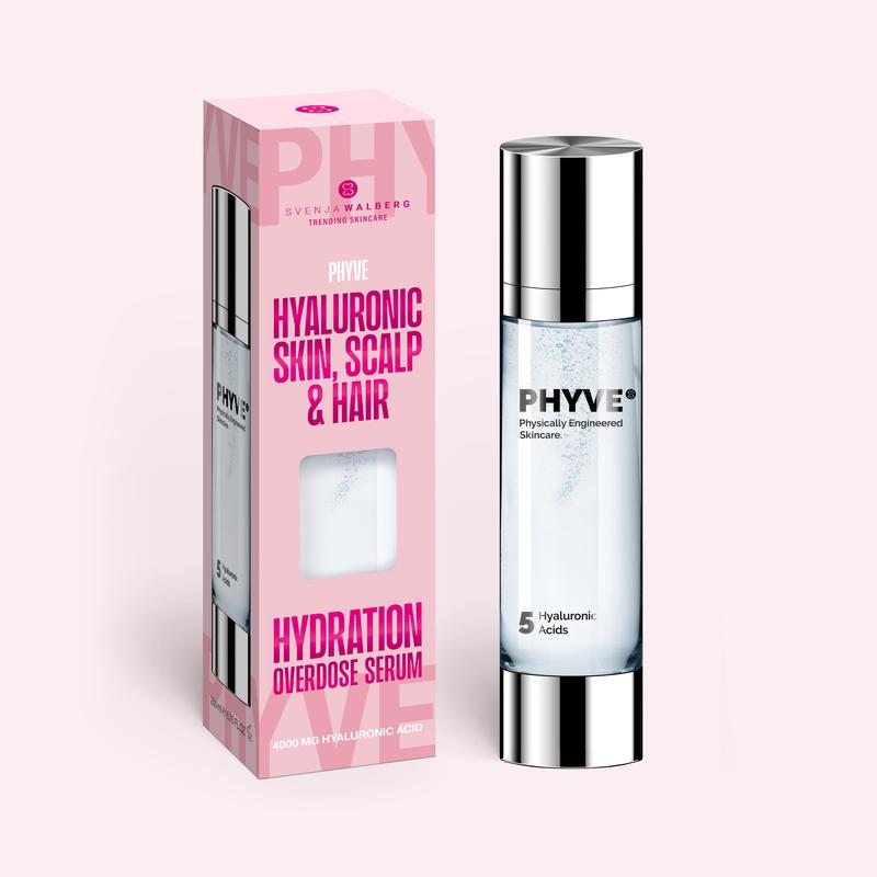 PHYVE - Hyaluron Serum hochdosiert 200 ml, VEGANES Feuchtigkeitsserum ...