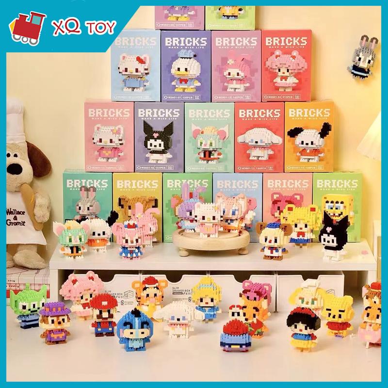 Mini Building Block Cartoon Character Assembled Particles Toys For Kid ...