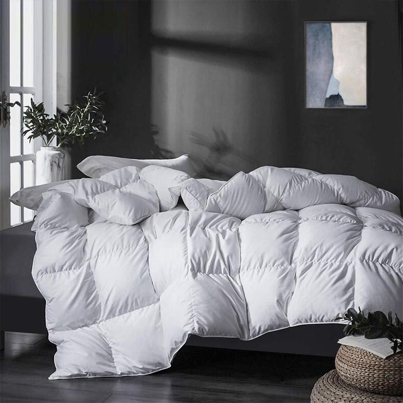 APSMILE Goose Down Comforter Duvet Insert-Ultra Soft All Season Size Down Comforter-Hotel ...