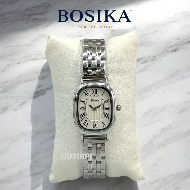 (L67) นาฬิกาข้อมือหญิง BOSIKA นาฬิการุ่นใหม่ หน้าปัดเรียบ ตัวเลขโรมัน ...