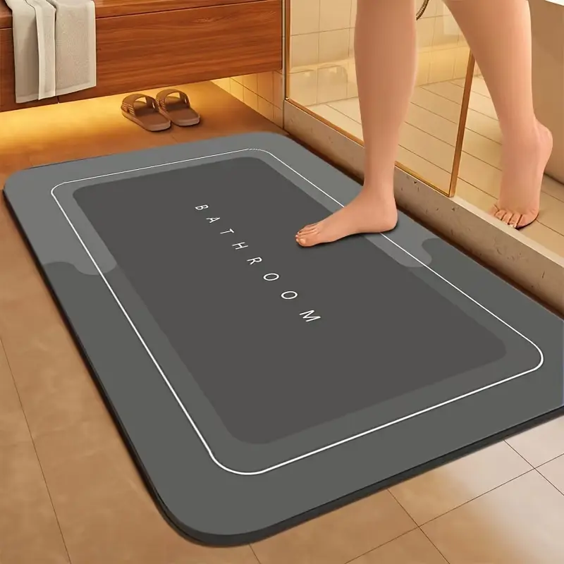 Premium Quick-Dry Bathroom Mat - Ultra-Absorbent, Non-Slip, Machine ...