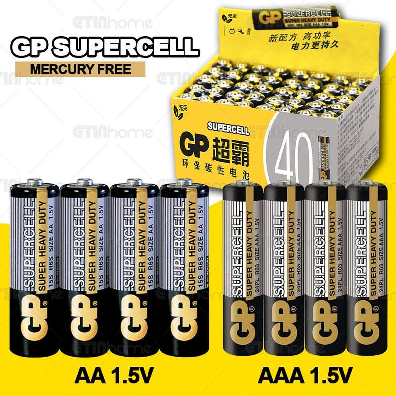BATTERY AAA / AA Battery Bateri Supercell Batteries 1.5V Carbon Zinc ...