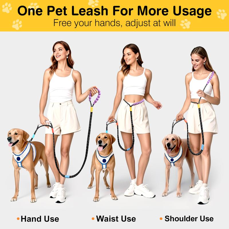 Pawaboo Hands Free Dog Rope Leash, Adjustable Waist , Crossbody Rope with Explosion-Proof Handle ...