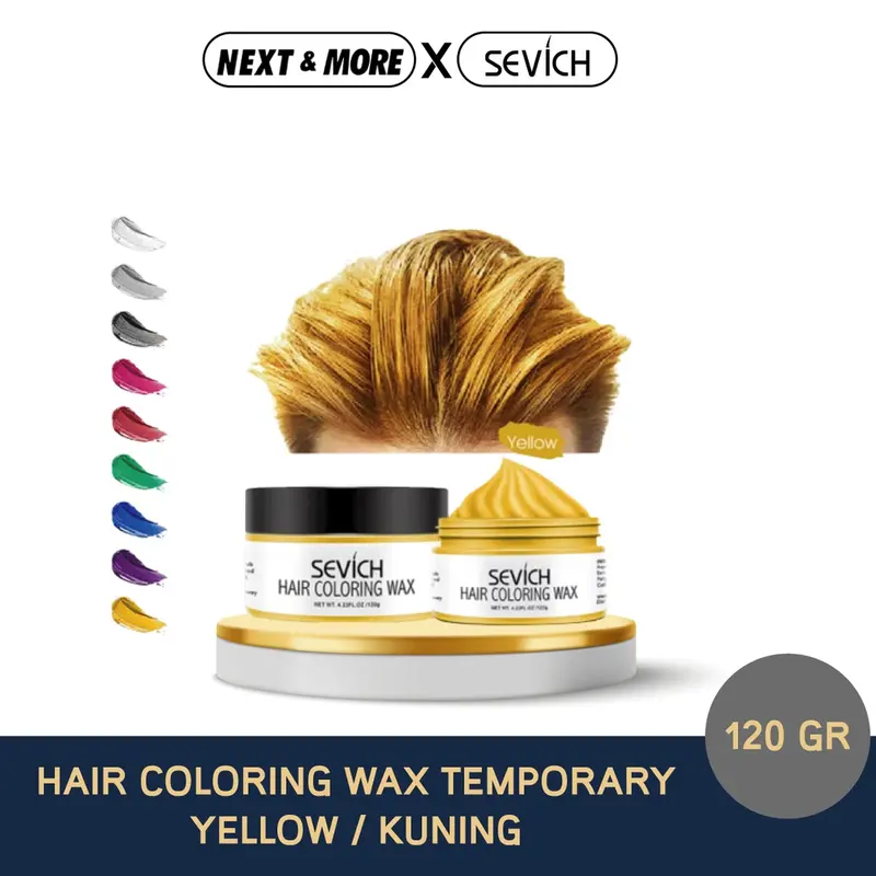 Hair Styling Wax Gel Pomade Clay Water Based Dye Pewarna Rambut Yellow ...