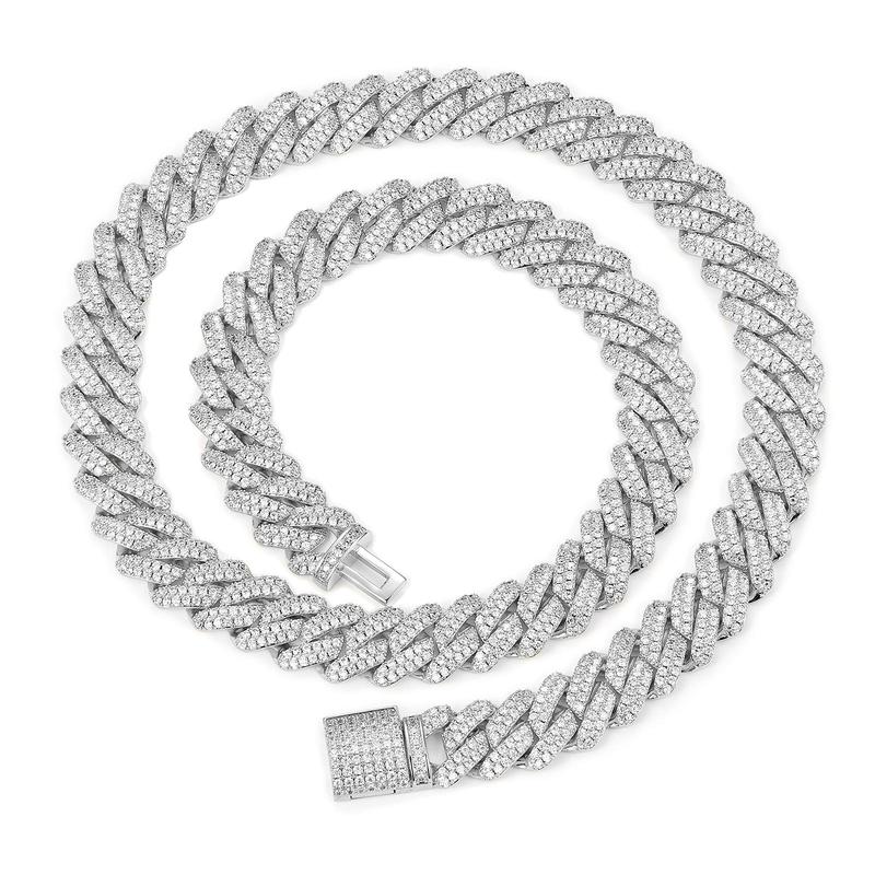 查看[【#CZP397】Shining Cuban Chain Fashion Trend Square Necklace Miami ...