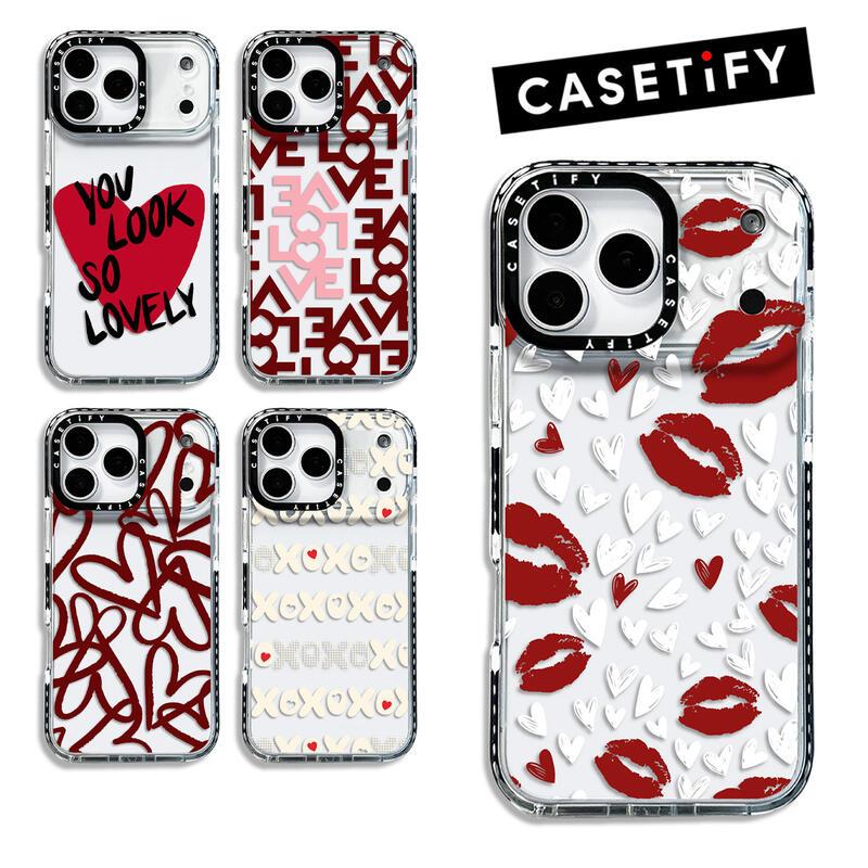 查看[CASETIFY Romantic Sweetheart Heart & Lip Pattern Soft Case Phone TPU ...