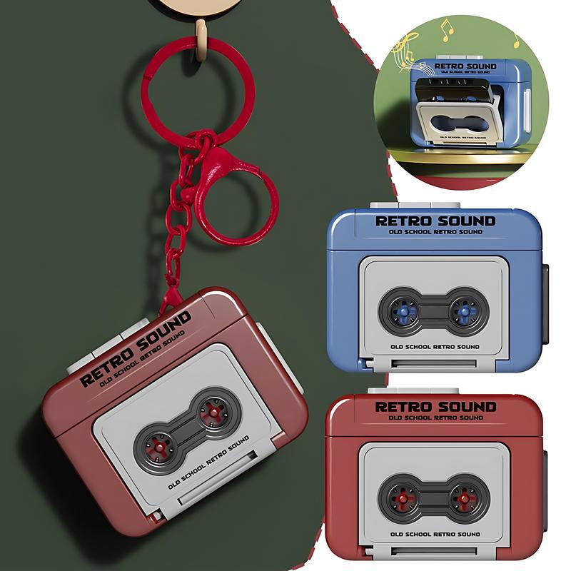 Vintage Tape Recorder Couple Gift Keychain Mini Recordable Mini Retro ...