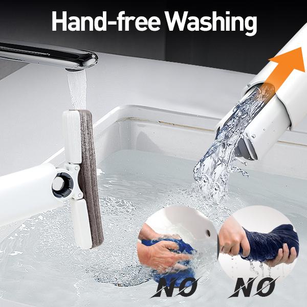 Portable Self-Squeeze Short Mop, Mini Lazy Hand Wash-Free Strong ...