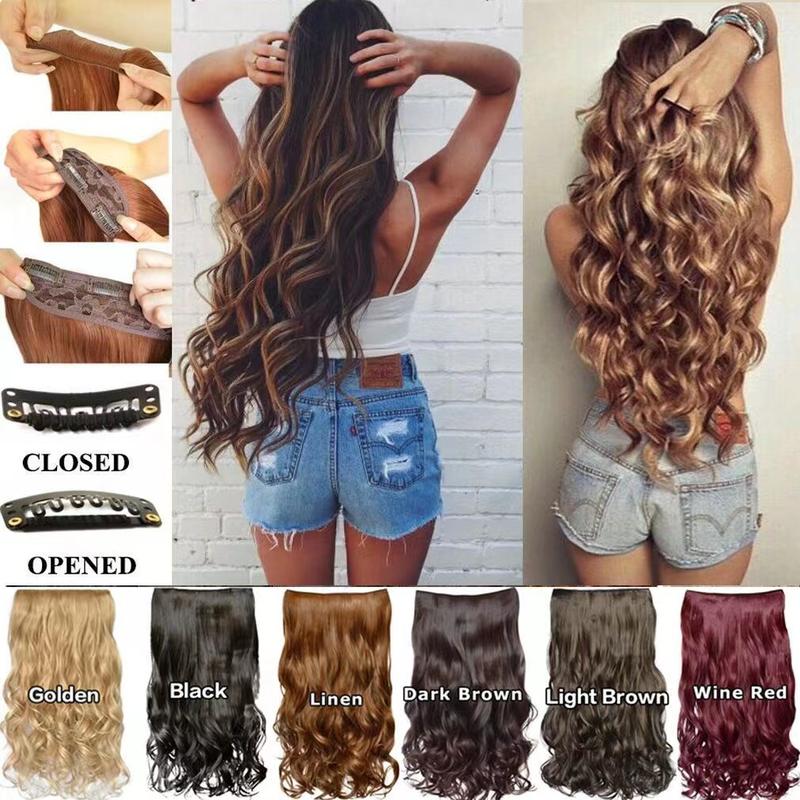 Beautiful Long Lady Extensions Hair Wave Curly Straight. Natural ...