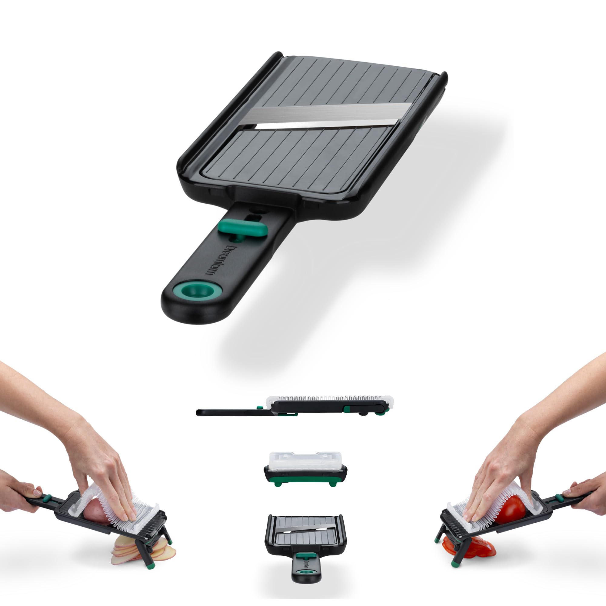 Dreamfarm Nocutu Handheld Safety Mandoline Slicer – Adjustable 1–3mm ...