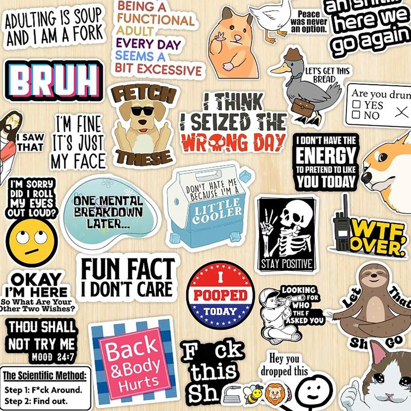 查看[130PCS Funny Saying Sticker Pack - Snarky, Sarcastic Bold Humor ...
