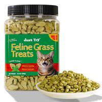 JUST TRY 13.4 OZ Cat Grass Treats Natural Salmon Flavor Healthy Cat ...