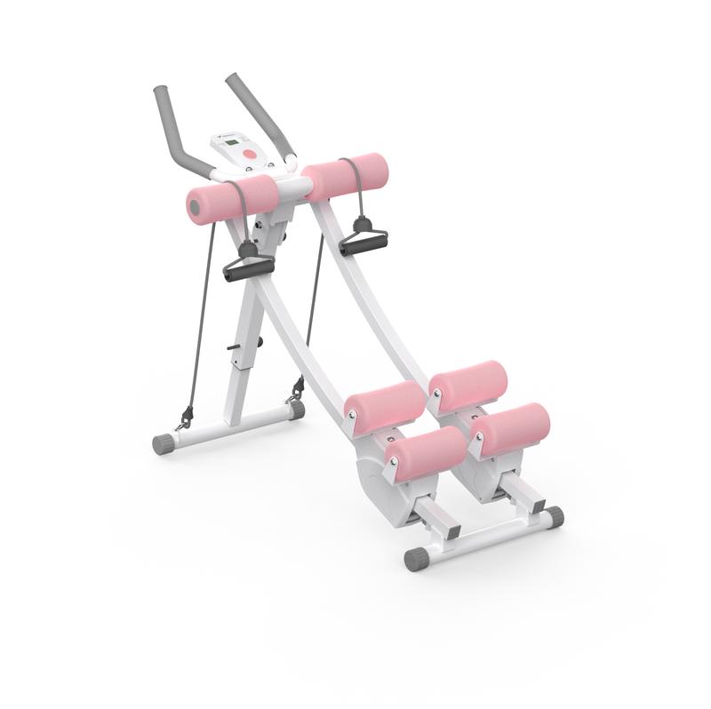 MERACH Dual Track Adjustable Ab Trainer Machine with LCD Monitor, Core ...