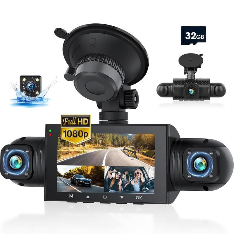 查看[360 Degree View 4 Channel Dash Cam, 1 Set Front & Rear Inside Left ...