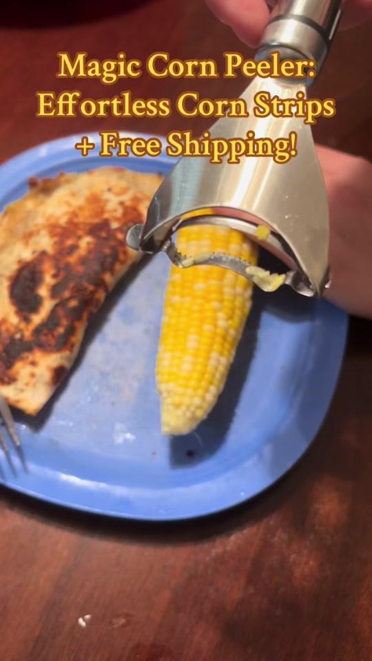 This magic corn peeler is AMAZING! 🌽 It fully takes the corn off the ...