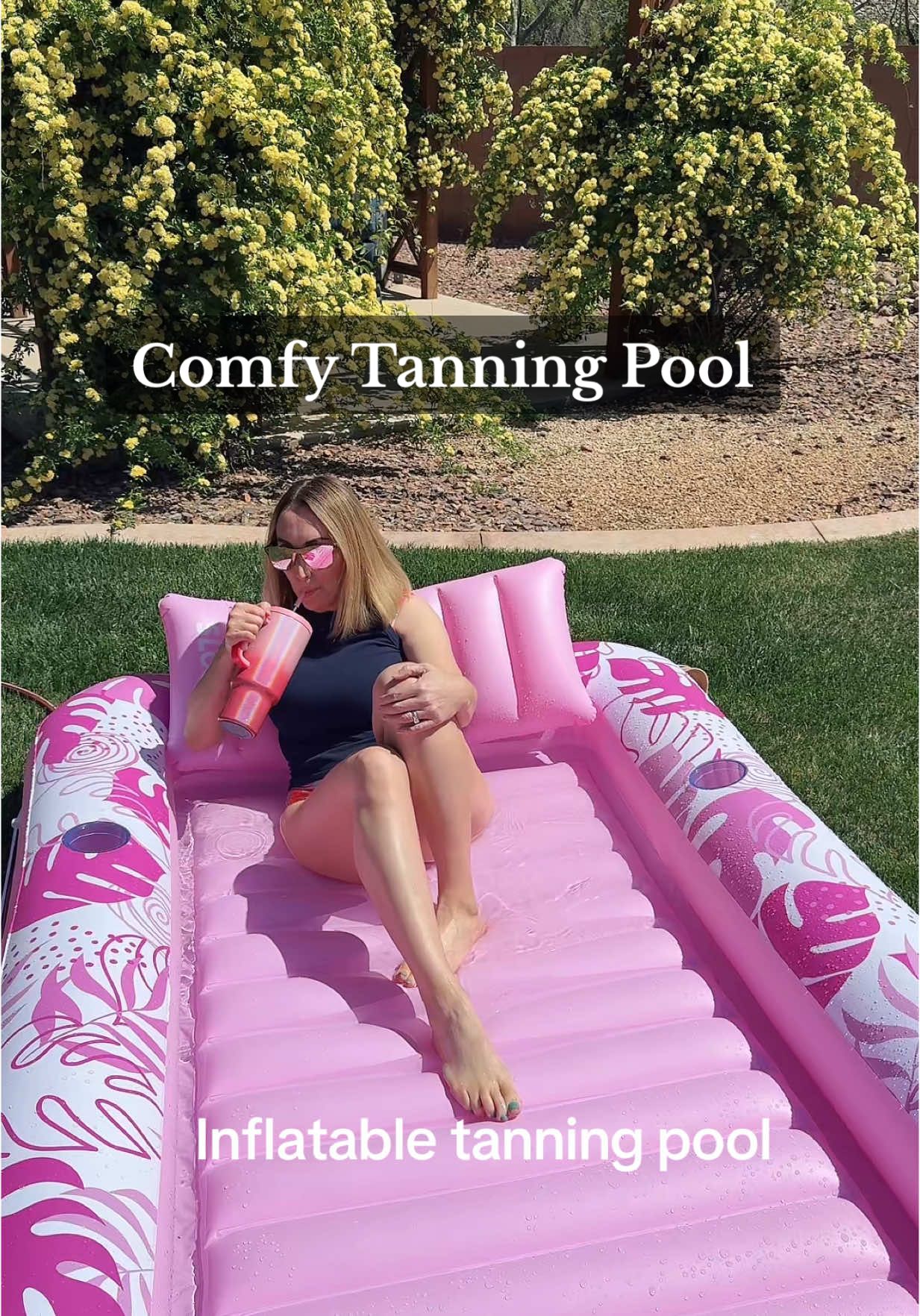 This inflatable tanning pool changed my backyard life. These sold out ...