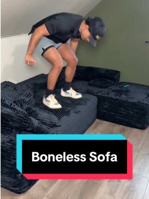 Finally bought the viral boneless sectional sofa, this thing is so dope ...