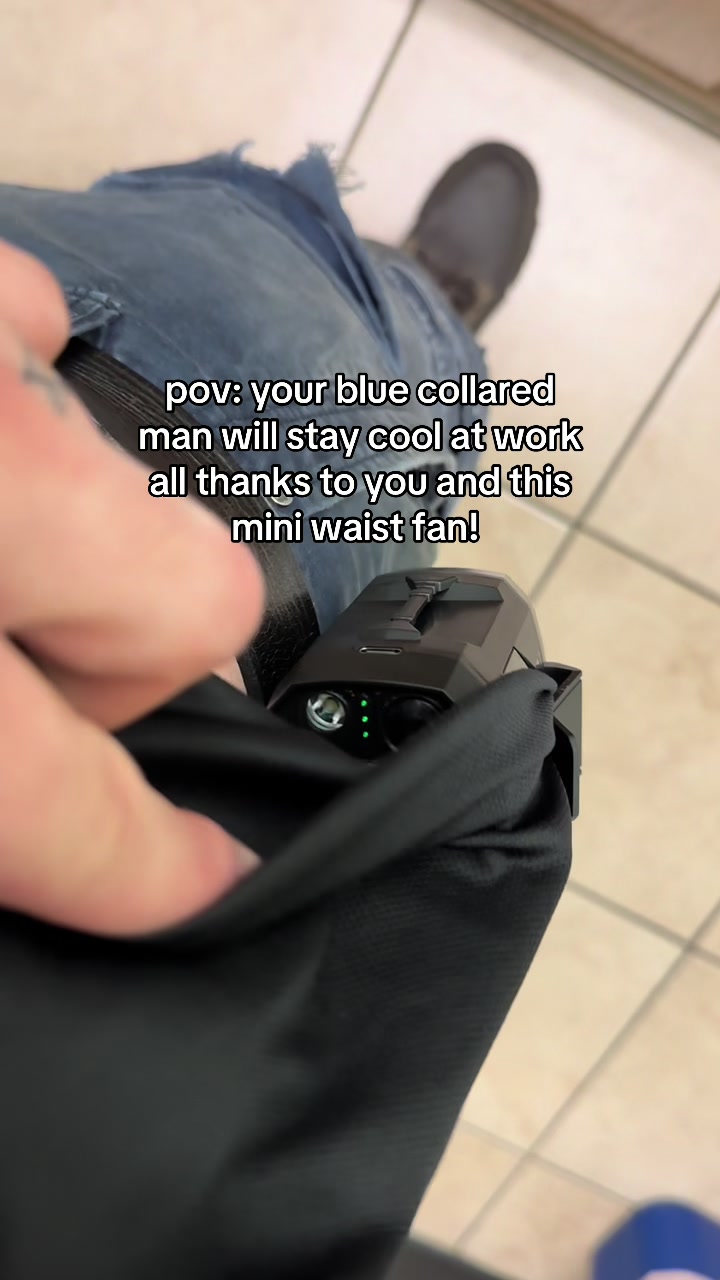 keep him cool, ladies #bluecollar #waistfan #staycool #hotweather # ...