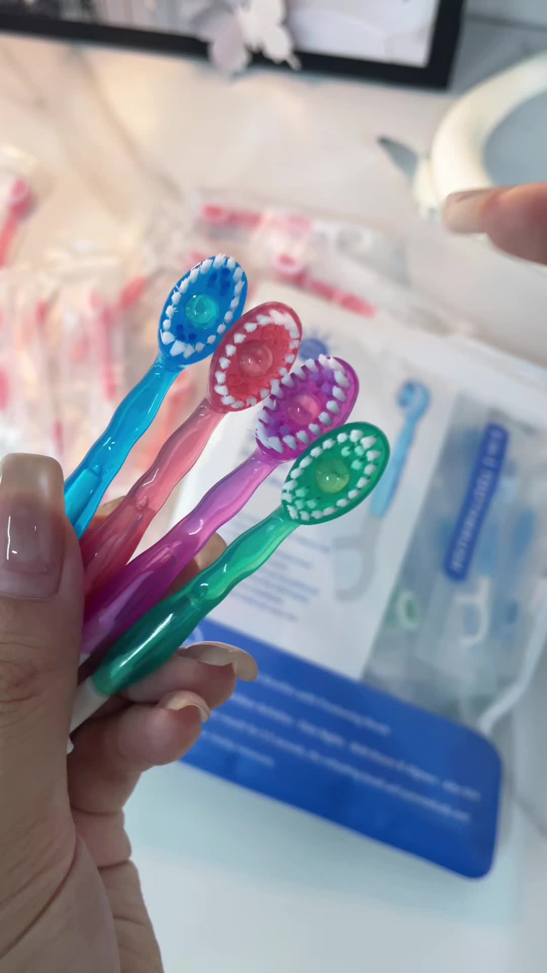 All-in-one oral care on the go! This 5-in-1 mini toothbrush includes ...