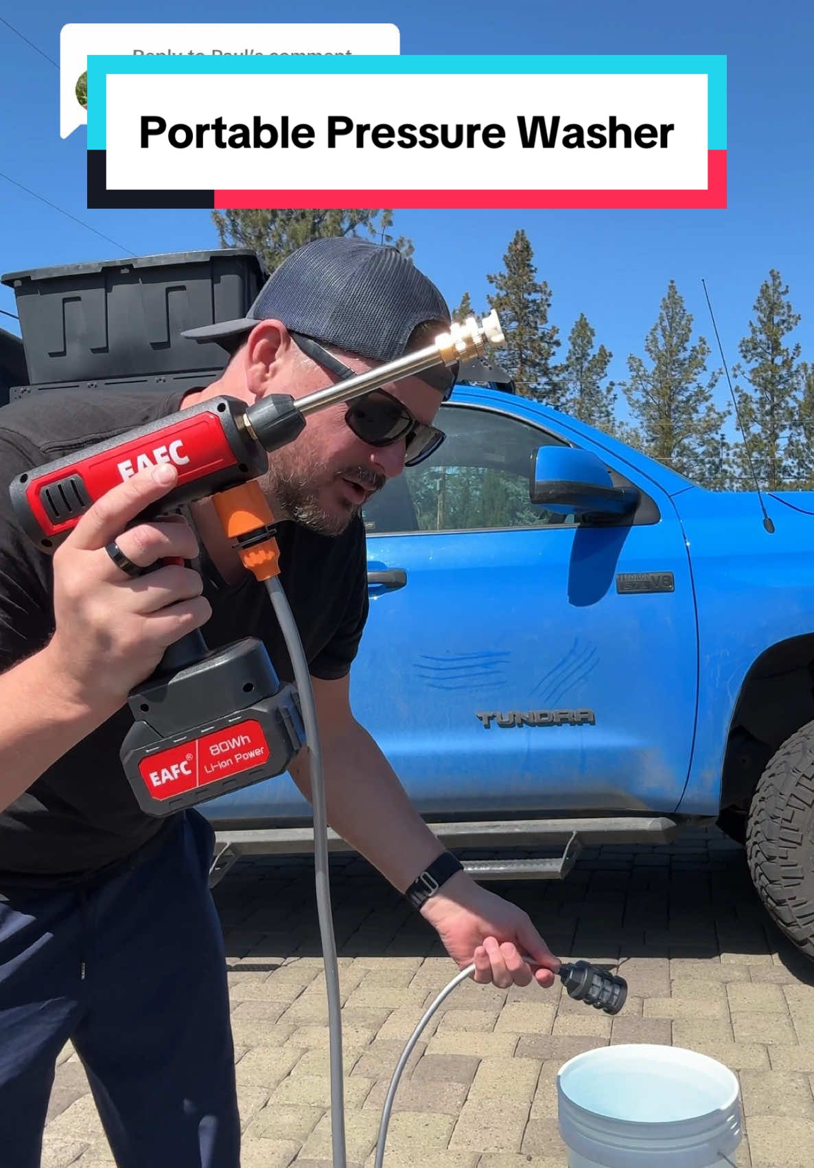 Replying to @Paul this portable pressure washer makes washing my truck ...