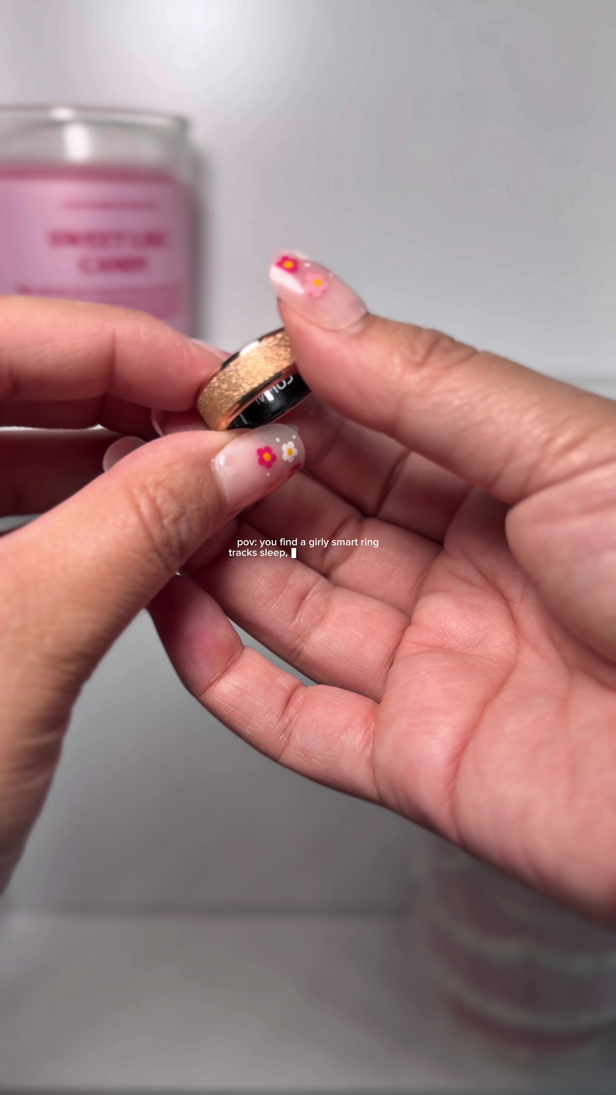 girly oura ring dupe? I am obsessed #SmartRing #TechGadgets # ...