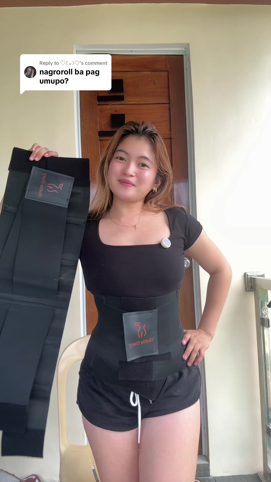 Replying to @♡︎☾︎☕︎☽︎♡︎ waist trainer na hanggang puson at syempre ...