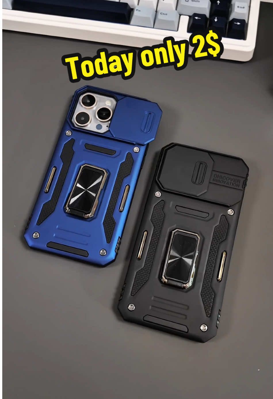 😎😎 This is Luxury Shockproof Phone Case with Metal Bracket. it can ...